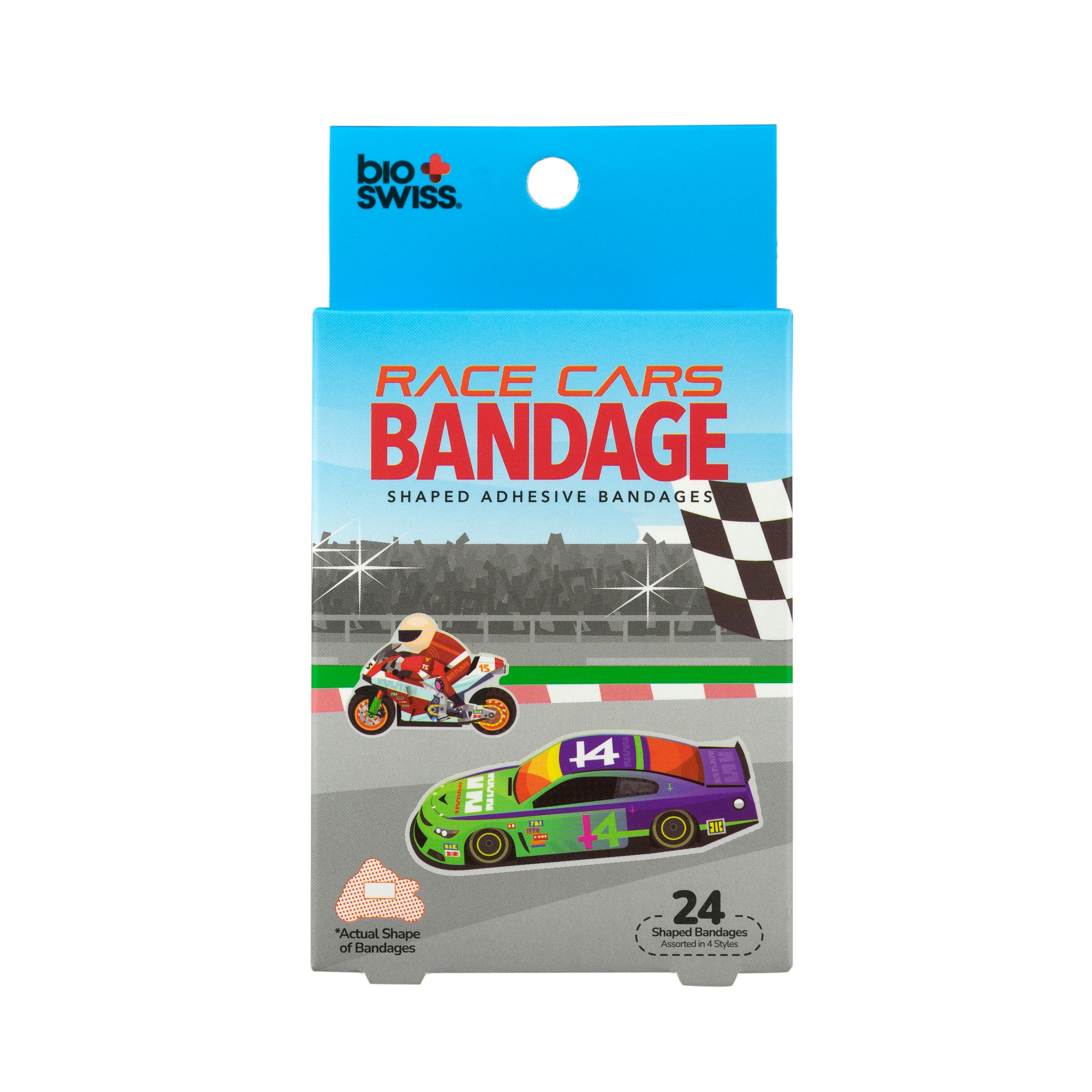 Race Cars Shaped Bandages - Pack of 24 – Donnamax