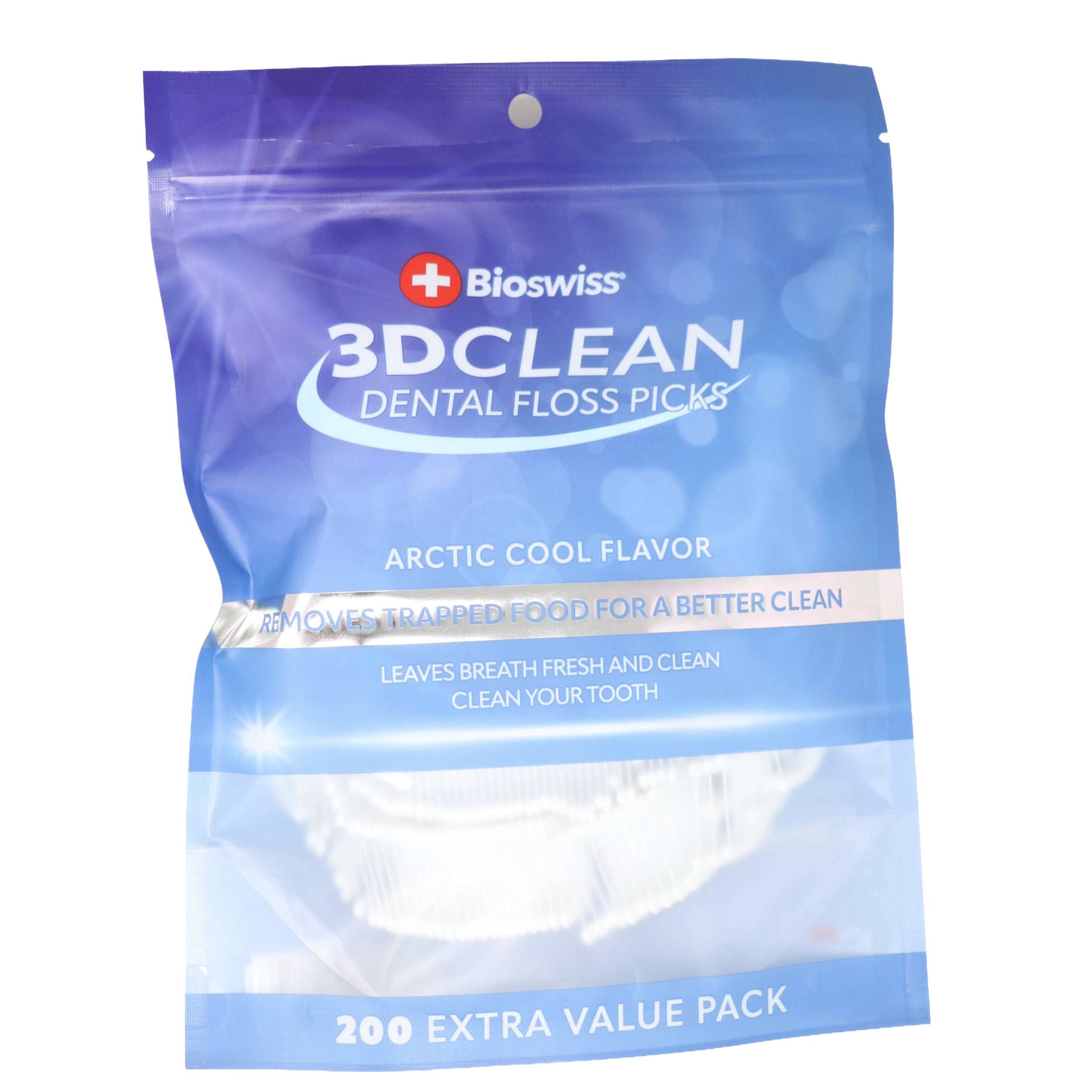 200ct 3D Clean Dental Floss Picks - Arctic Cool – Donnamax